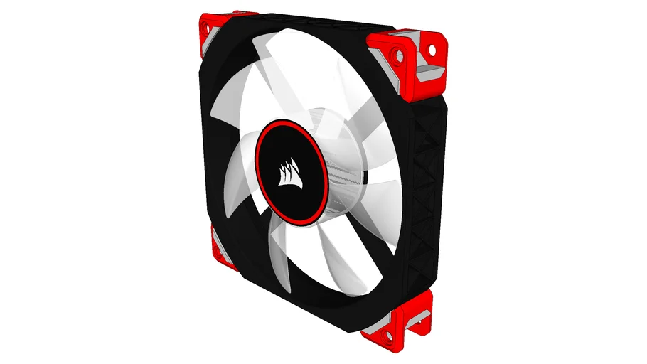 Corsair ML140 PRO LED Red 140mm PWM Premium Magnetic Levitation Fan ...