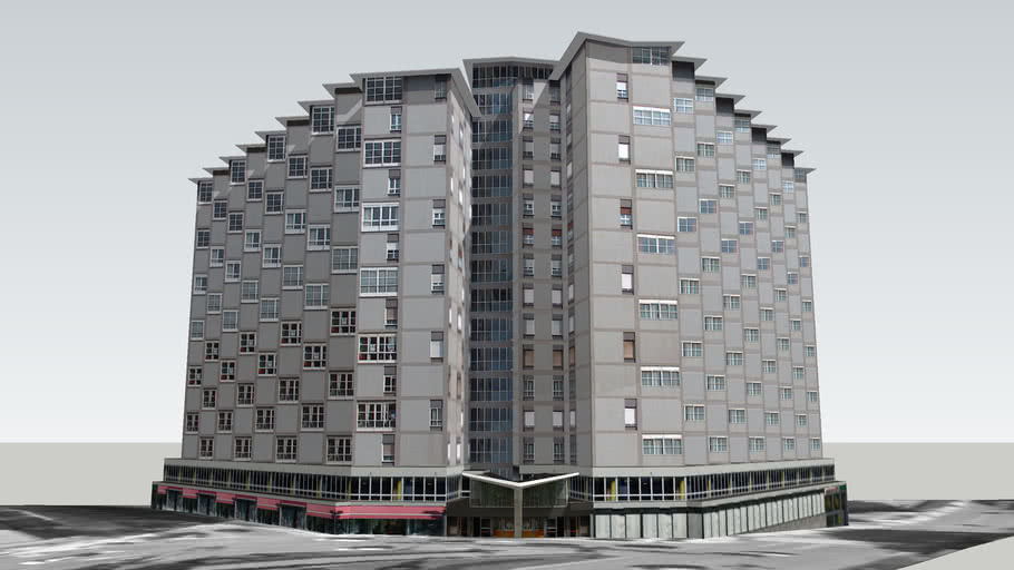 Edificio de viviendas y servicios ALSA, Oviedo | 3D Warehouse