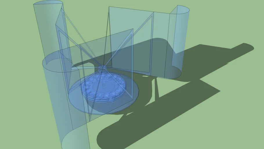 Vertical Axis Wind Turbine energy generator with internal parts | 3D ...