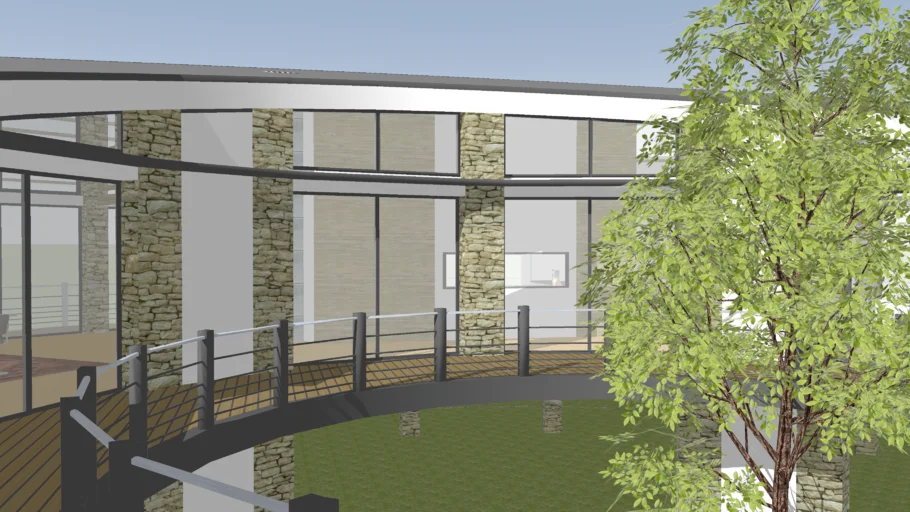 Circular house (modern house - projet d'habitation 8) | 3D Warehouse