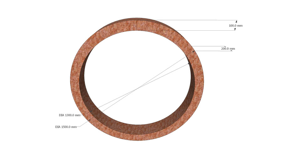 ring tor 1500 x 200 x 3 mm | 3D Warehouse