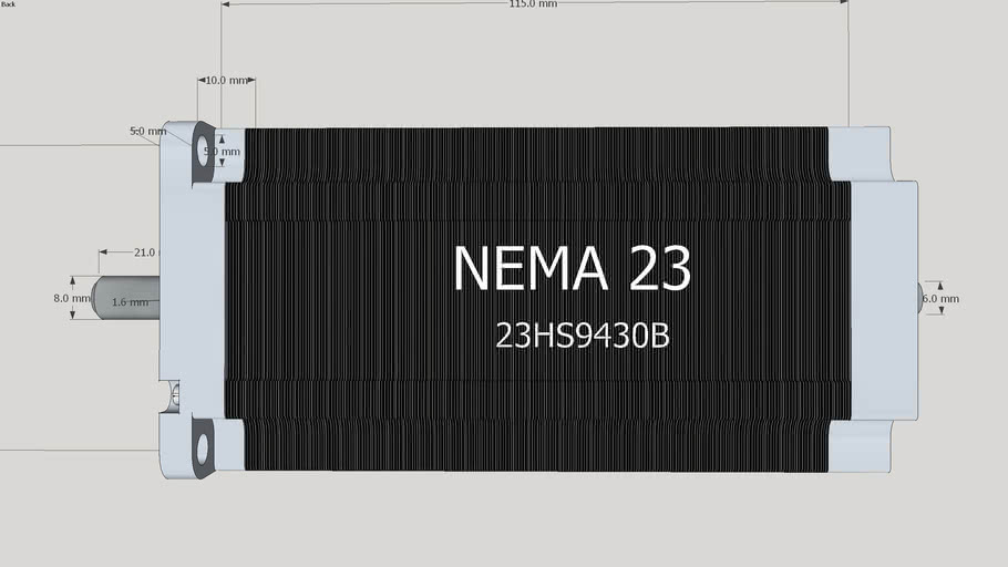 NEMA 23 Step Motor '23HS9430B' | 3D Warehouse