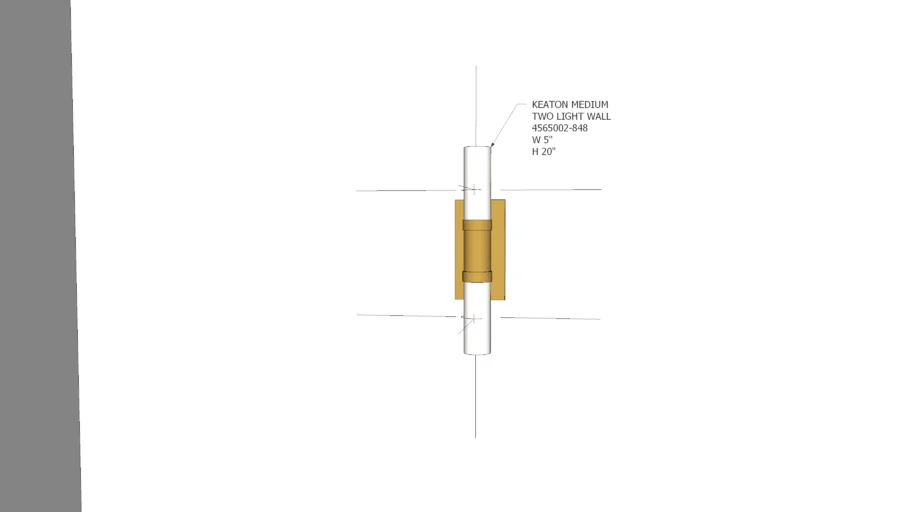 VISUAL COMFORT KEATON MEDIUM TWO LIGHT WALL | 3D Warehouse