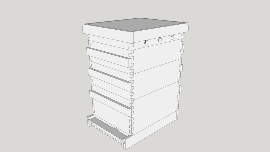 10 frame langstroth beehive | 3D Warehouse