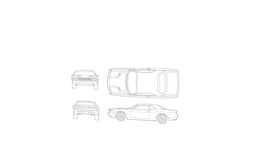 dodge challenger blueprint | 3D Warehouse