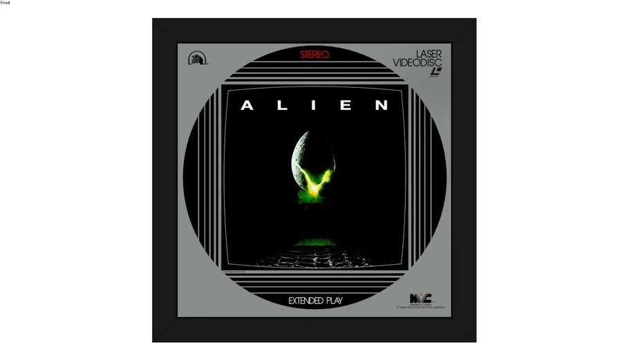 Framed Alien Ver.1 Laserdisc Cover | 3D Warehouse