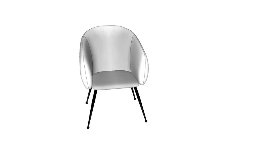 86705 Chair with Armrest Lorena Grey | 3D Warehouse