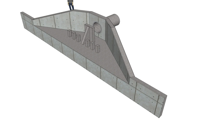 Concrete Drainage Outlet Structure | 3D Warehouse