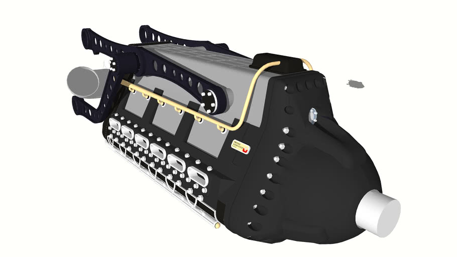 Inverted V12 Aircraft Engine | 3D Warehouse