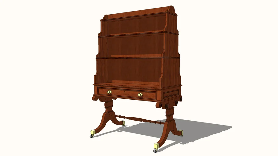 Double Sided Free Standing Bookcase | 3D Warehouse