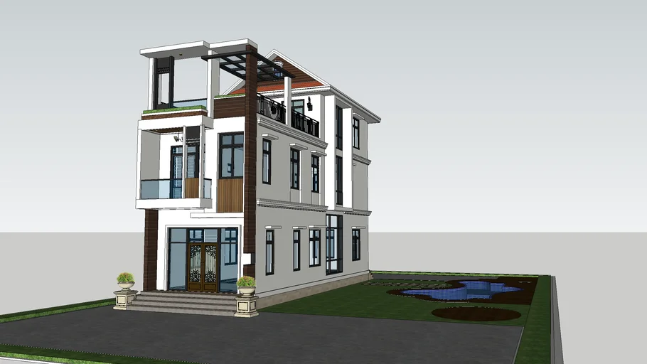 Cambodia Modern Villa House Flat | 3D Warehouse