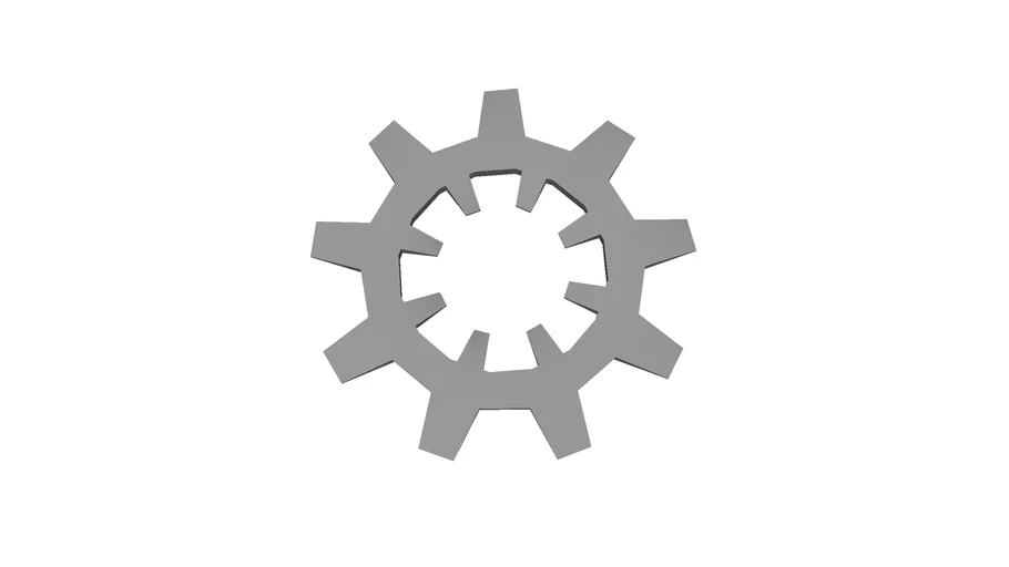 No-6 - Detailed Internal External Star Washer | 3D Warehouse