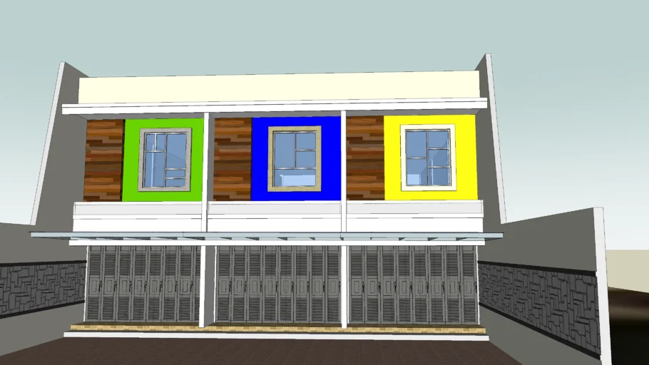 Ruko 2 Lantai | 3D Warehouse