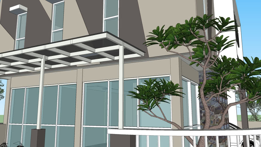 Rumah Toko dengan konsep minimalis | 3D Warehouse