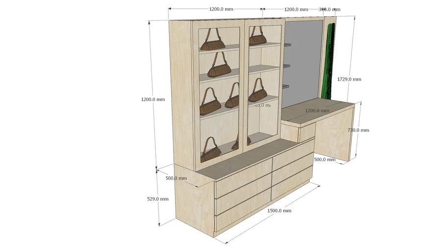 Dressing / storage unit | 3D Warehouse