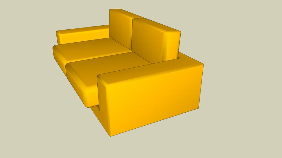 sofa orange | 3D Warehouse