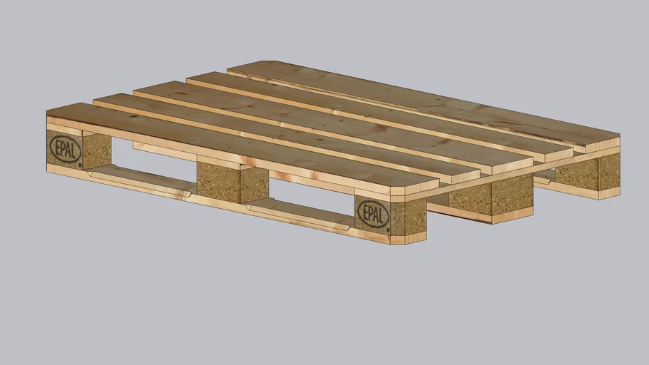Pallet EUR EPAL 1200x800mm (raklap) | 3D Warehouse