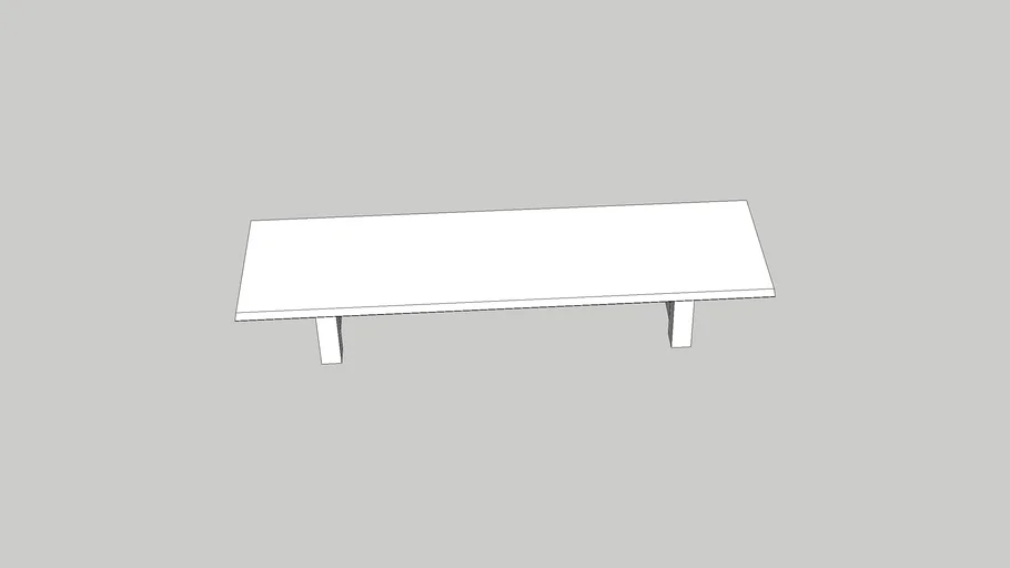 Eettafel 072 400x100 | 3D Warehouse