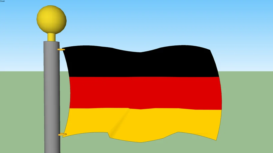 Germany Flag with Flagpole | 3D Warehouse