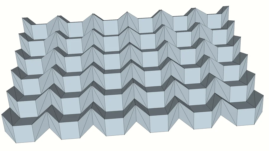 semi flat deployable structure | 3D Warehouse