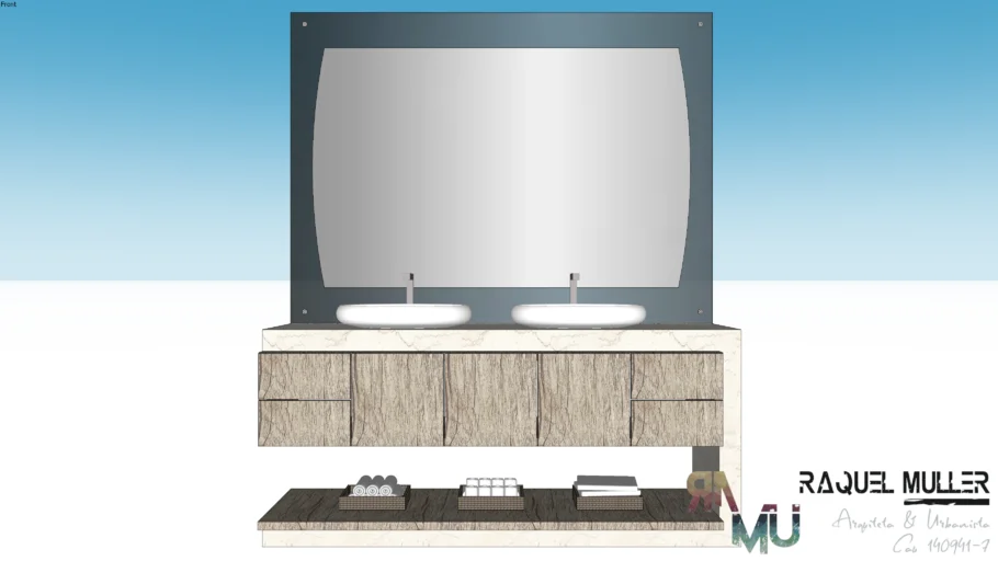 LAVATORIO DUPLO COM CUBA DE SOBREPOR | 3D Warehouse