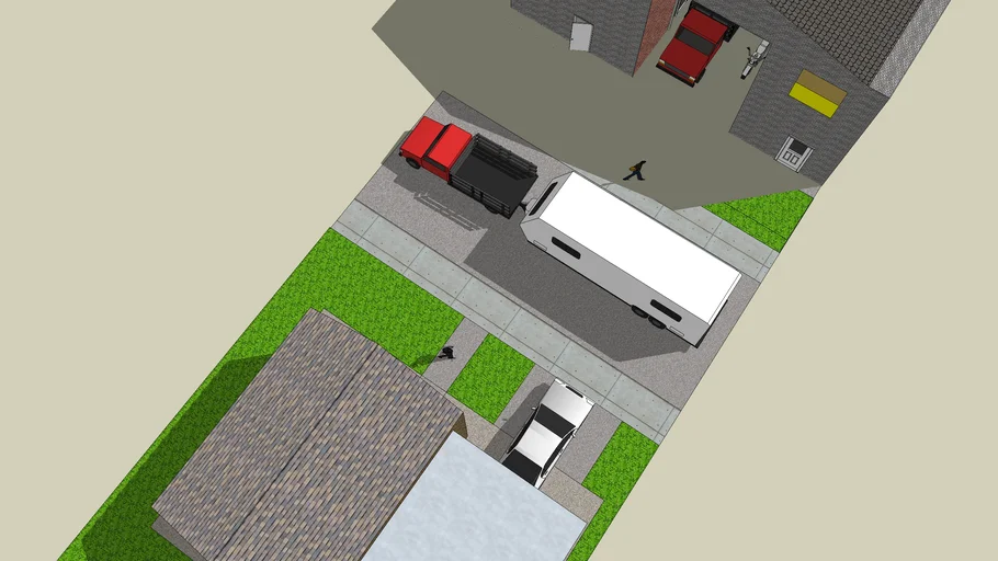 2 houses on road | 3D Warehouse