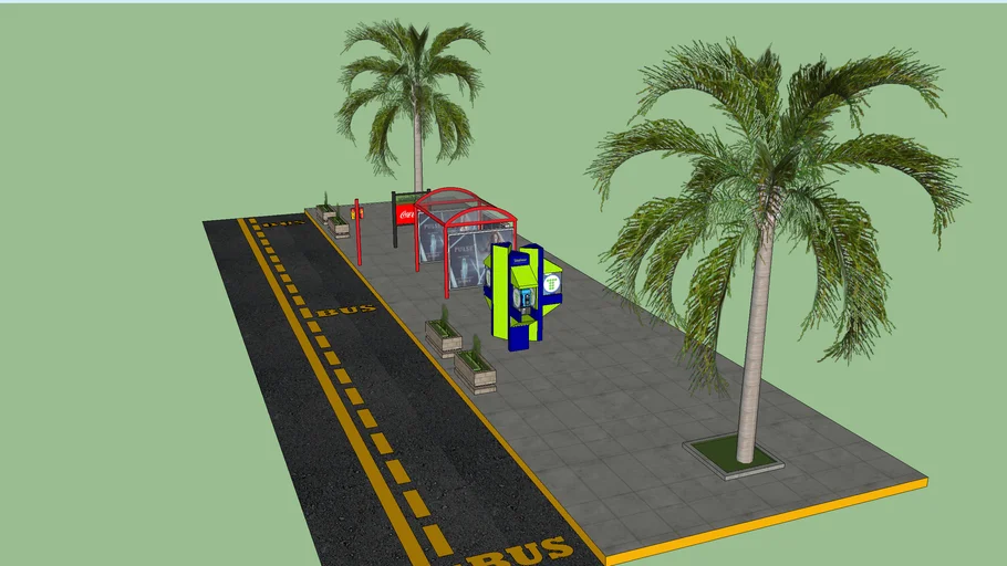 Parada de colectivos urbanos | 3D Warehouse