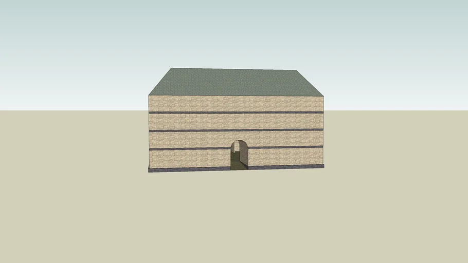 Stone building with courtyard and mews | 3D Warehouse