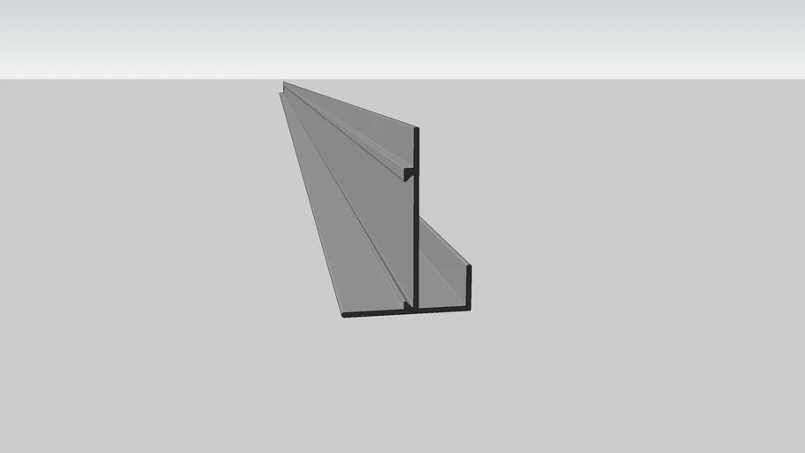 QIC UA01 Upstand Ceiling Trim 34x48mm | 3D Warehouse