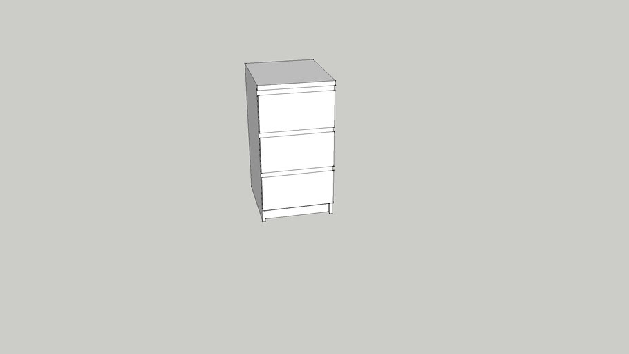 IKEA Kommode 'MALM' 40x48x78 (BxTxH) | 3D Warehouse