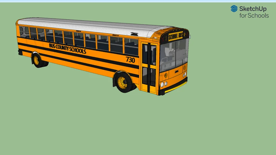 2002 Thomas Saf-T-Liner HD Bus 730 | 3D Warehouse