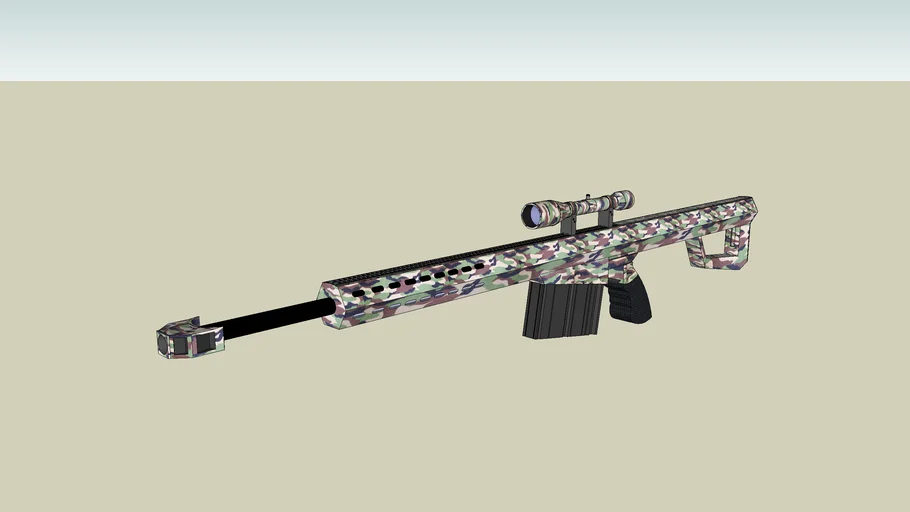 50 Caliber Sniper Rifle M107 | 3D Warehouse