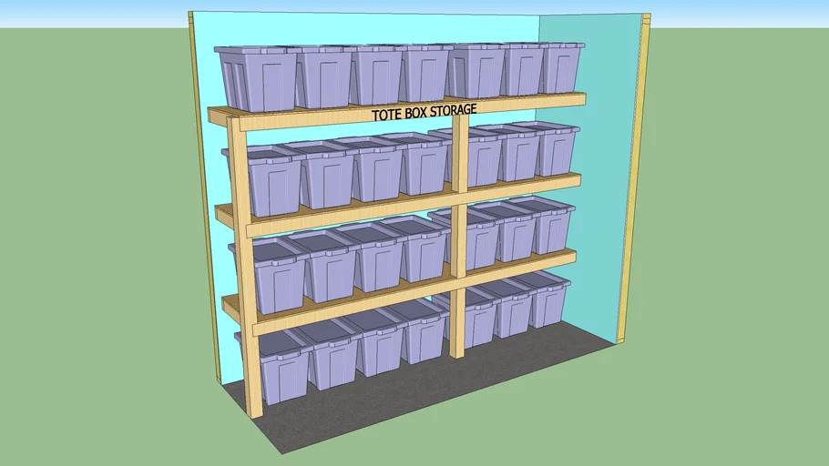 Storage Shelves for Tote Boxes | 3D Warehouse