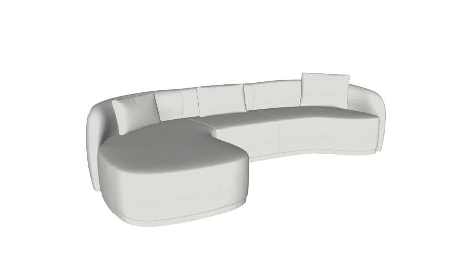 Sofá Curvo com Chaise Mury | 3D Warehouse