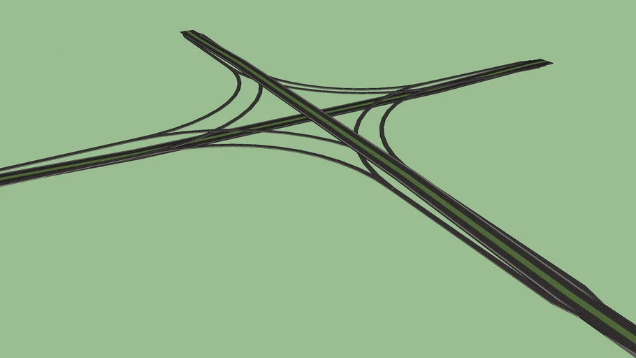 Directional Diamond Interchange Exit Ramp | 3D Warehouse