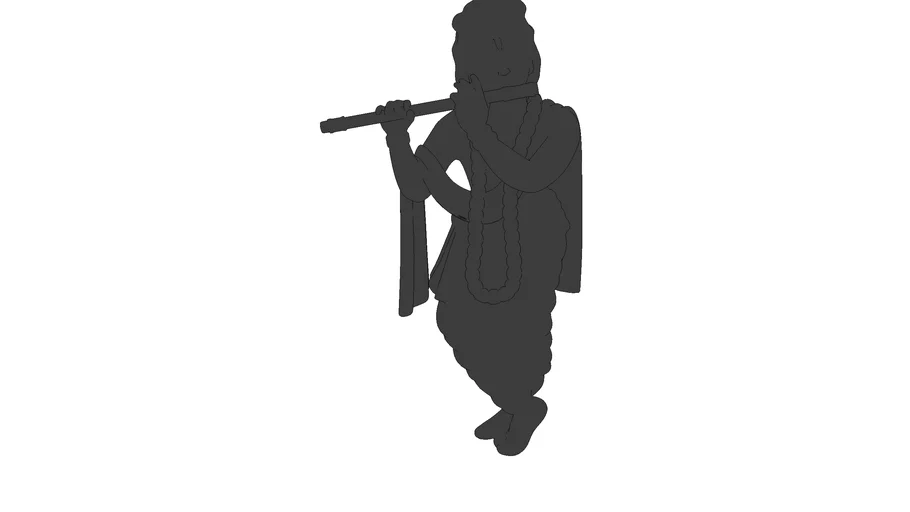 Lord Krishna 3D Model - Mid Poly (Detailed good enough for closeup ...