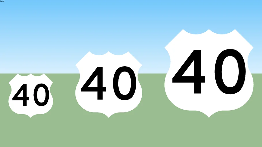 U.S. 40 Sign | 3D Warehouse