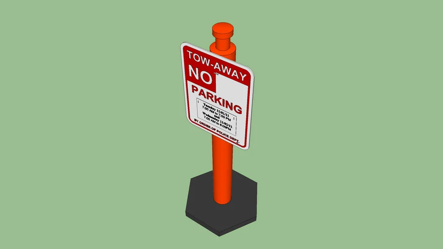 NO Parking Sign | 3D Warehouse