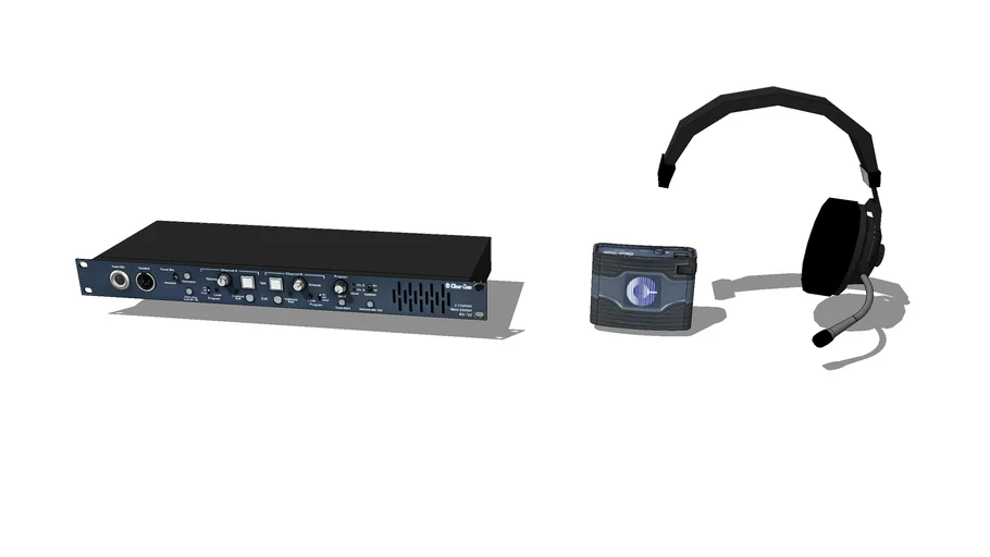 Clearcom MS702_RS701_CC300 Intercom Kit | 3D Warehouse