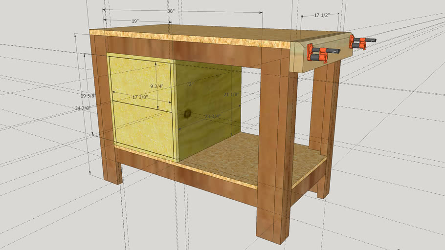 2x4 Workbench | 3D Warehouse
