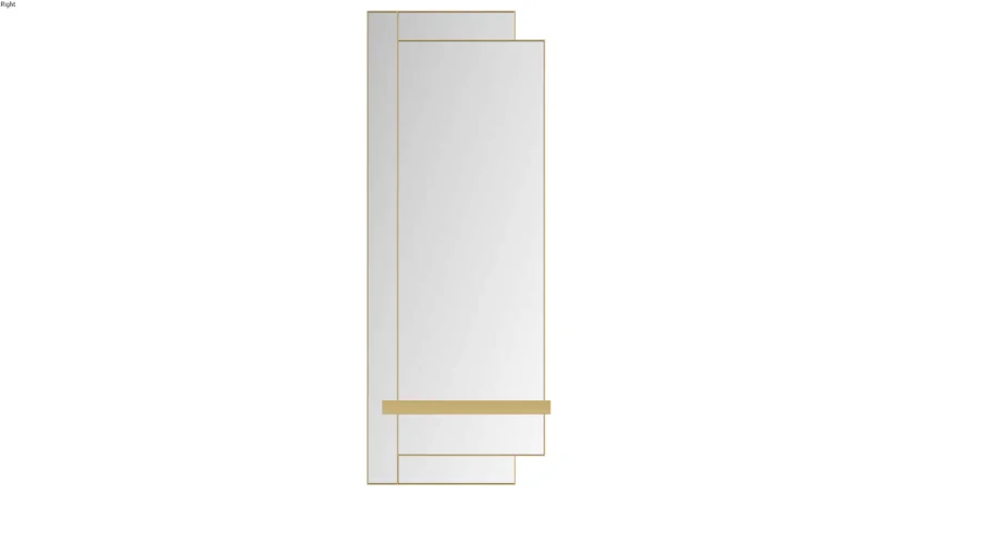 70543 Wall Mirror Gideon 60x160cm | 3D Warehouse