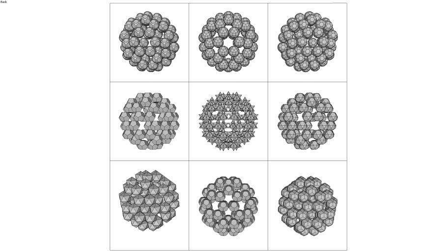 TABLE ICOSAHEDRON TRUNCATED SHAPE MULTI POLYHEDRON | 3D Warehouse