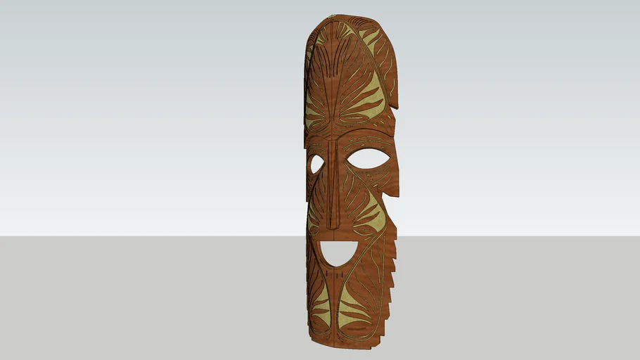 Palawan Native Wood Carve Mask | 3D Warehouse