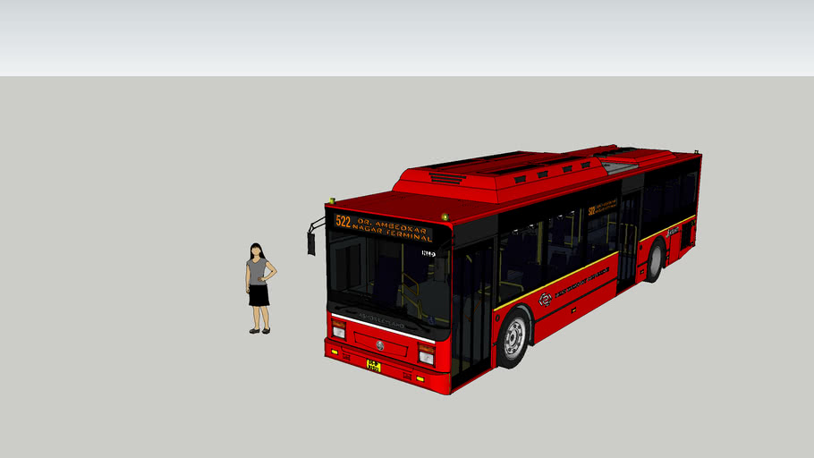 ashok leyland low floor dtc bus | 3D Warehouse