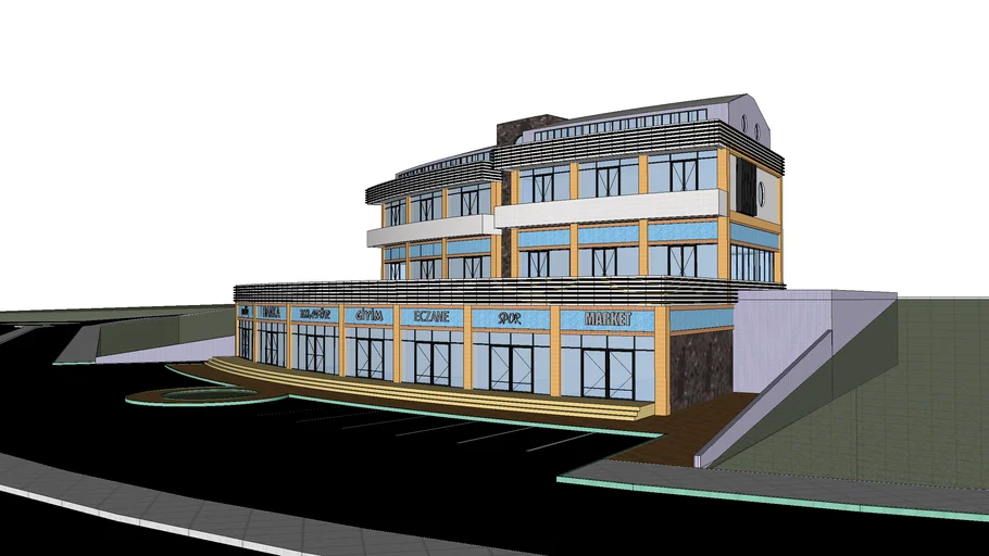 commercial building, offices and shops | 3D Warehouse