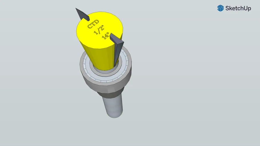 Router Bit - Dove Tail - 1/2' - 14° | 3D Warehouse