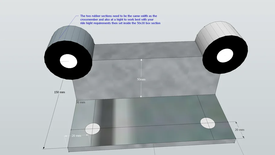 Jag IRS Dif rubber mount plate | 3D Warehouse