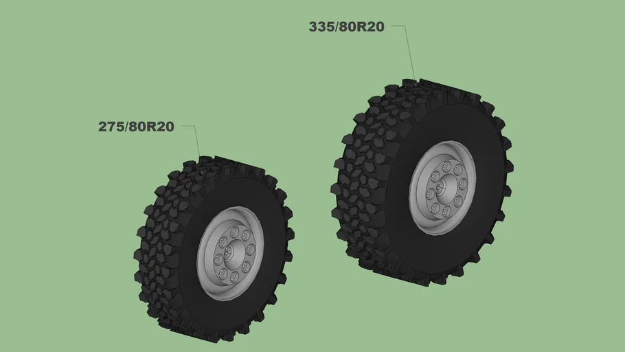 Unimog Wheels w/Rims | 3D Warehouse