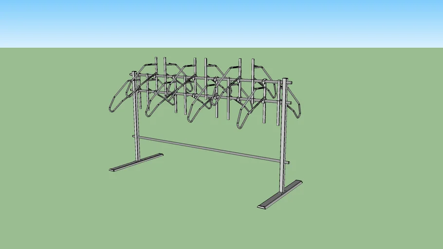 Vertical+ No Scratch Floor System Bike Rack - 14 Bike Double Sided - 18 ...