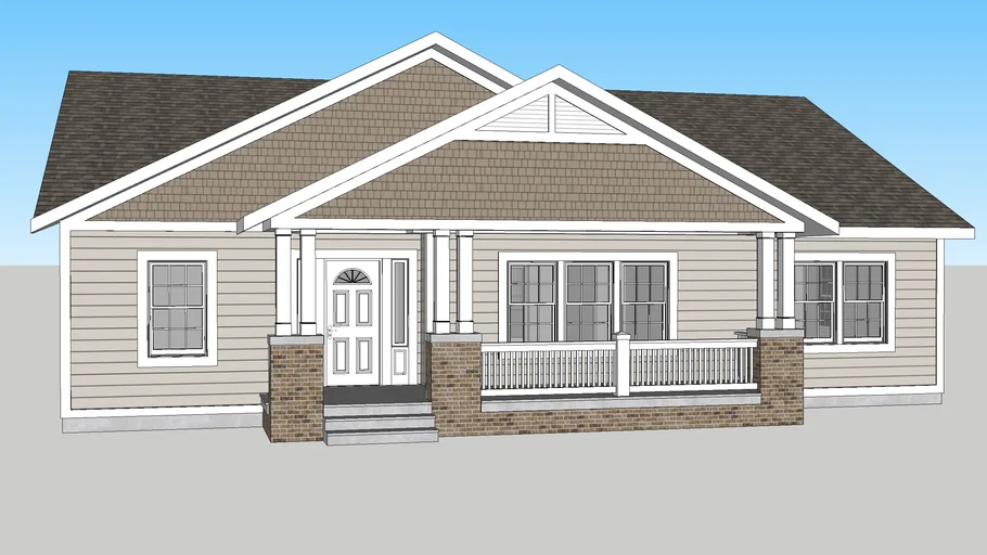 Side gable ranch house | 3D Warehouse